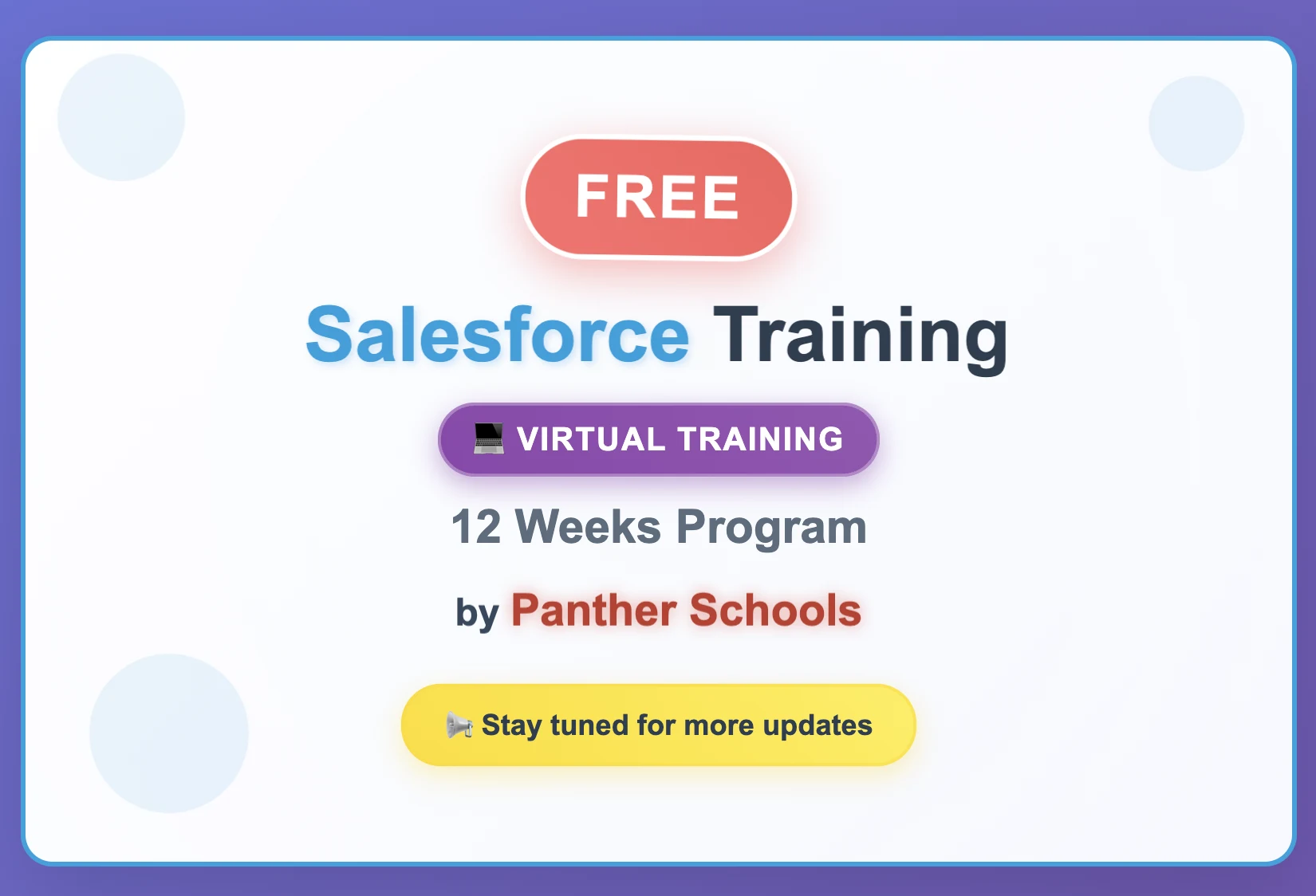 Job Ready Program for Salesforce – PantherSchools Courses